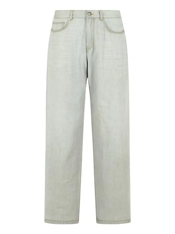 Palm Angels Straight Leg Jeans - White