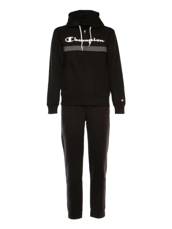 Champion Logo Details Sports Suit - Black