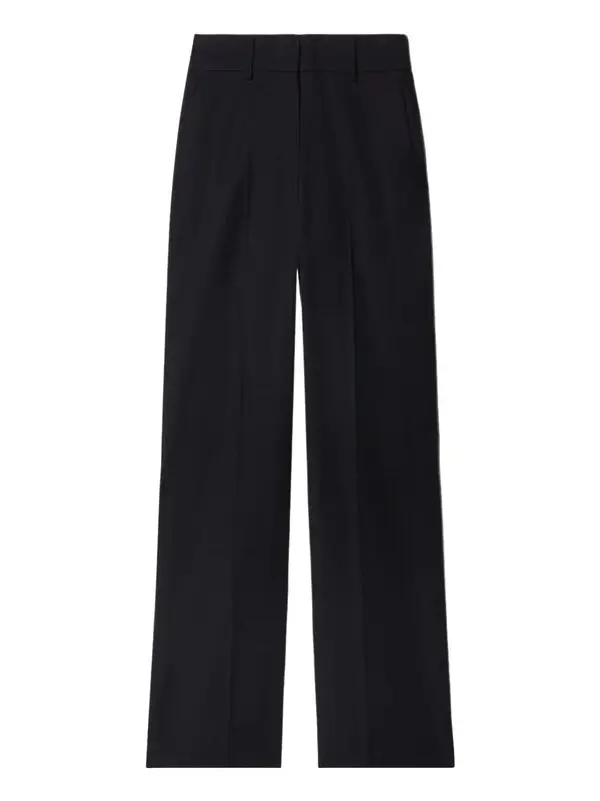 Off-White Wool Straight-leg Trousers - Black