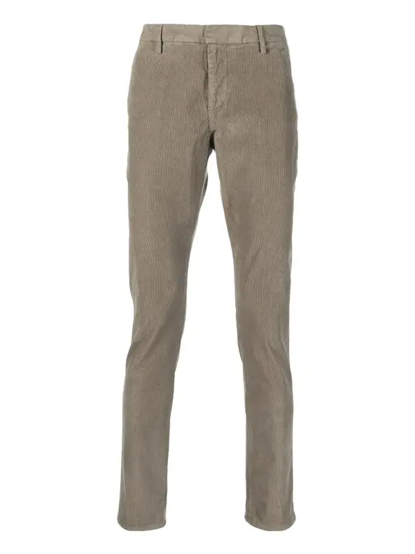 DONDUP Slim Fit Corduroy Trousers - Gray