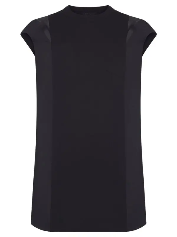 Sacai Stripe Detailed Mini Dress - Black