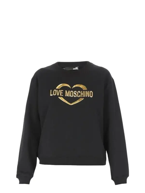 Moschino Metallic Logo Sweatshirt - Black