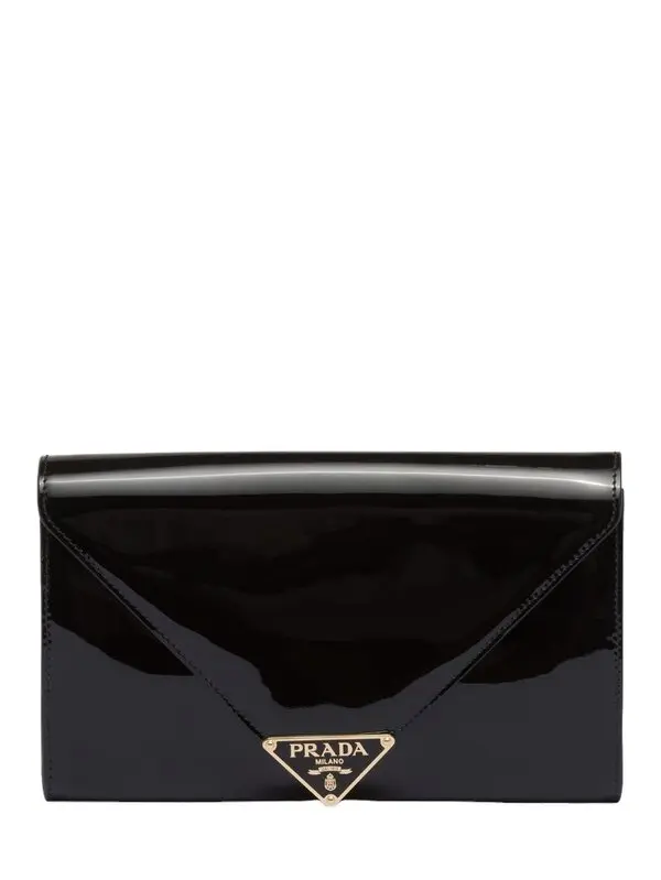 Prada Chain-linked Clutch Bag - Black