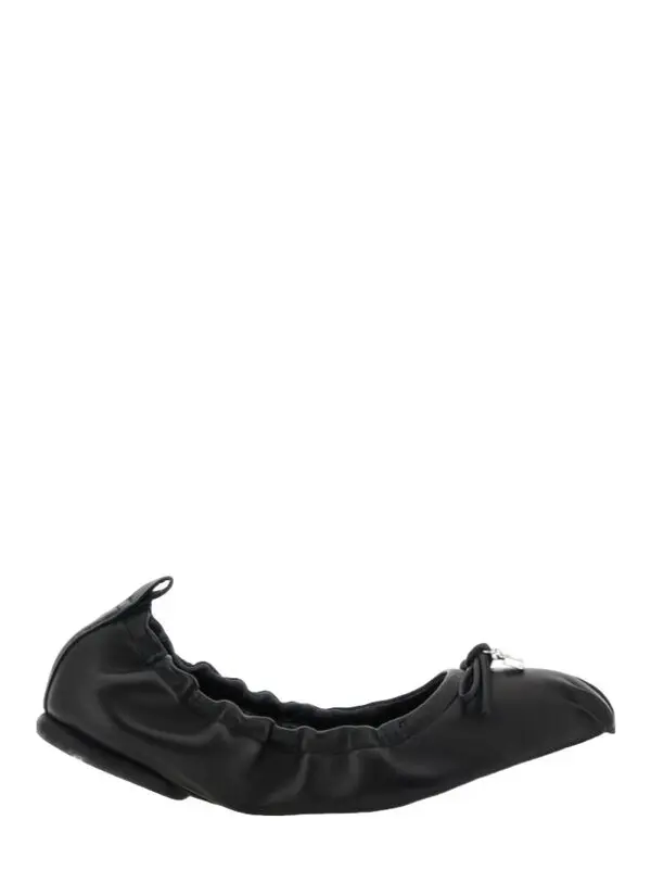 Hogan Ballet Flats With Bow Detailing - Black