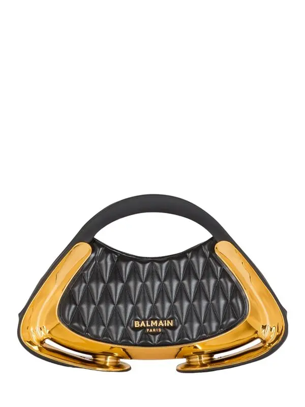 Balmain Quilted Small Jolie Madame Bag - Black