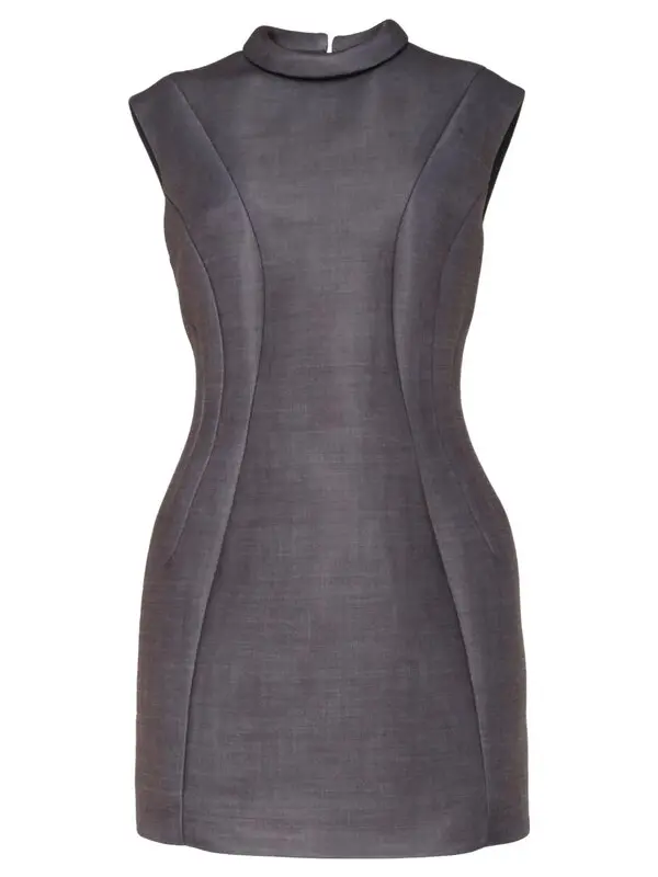 Philosophy Di Lorenzo Serafini Sleeveless High Collar Mini Dress - Black