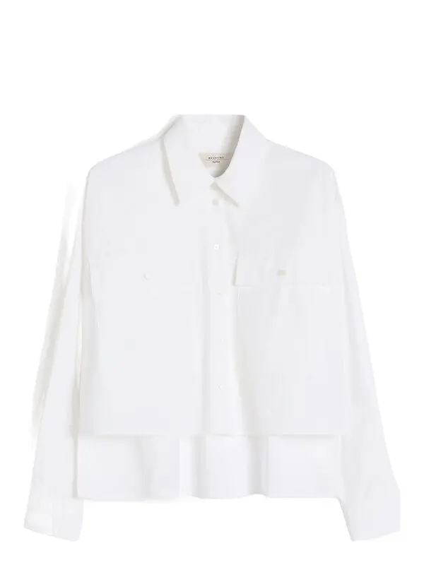 Max Mara Asymmetrical Hem Cotton Shirt - White