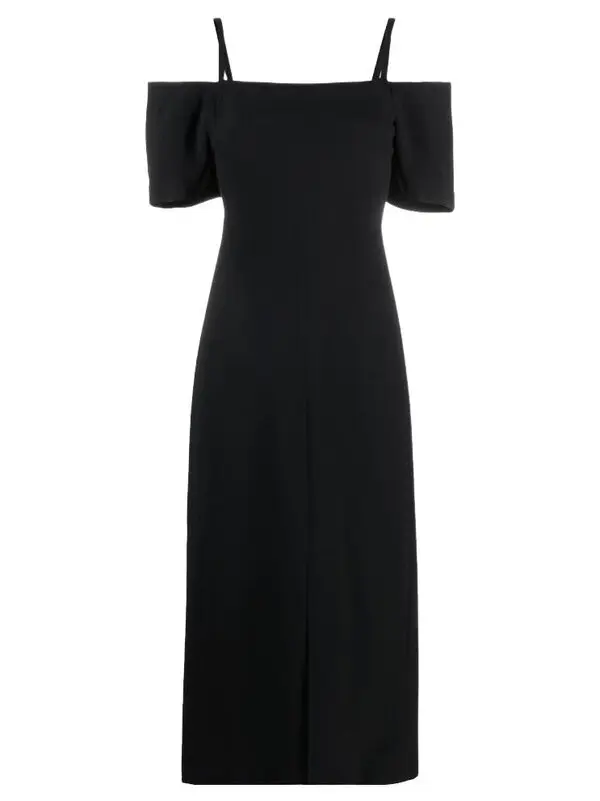 Victoria Beckham Off-shoulder Midi Dress - Black