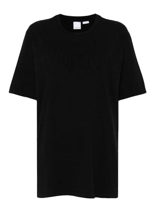 Pinko Logo Embroidered T-shirt - Black