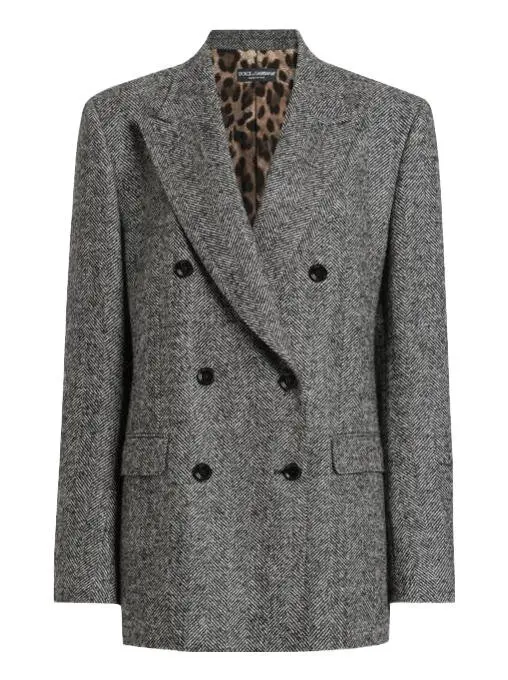 Dolce & Gabbana Double-breasted Blazer With Notched Lapels - Black