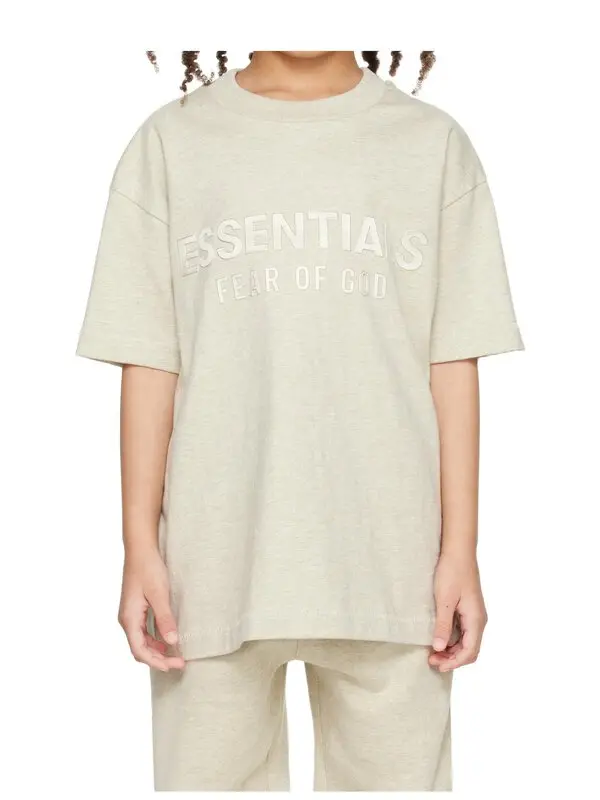 Fear Of God Jersey T-shirt With Logo - Beige