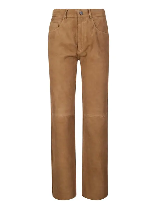 HAIKURE Leather Trousers - Brown