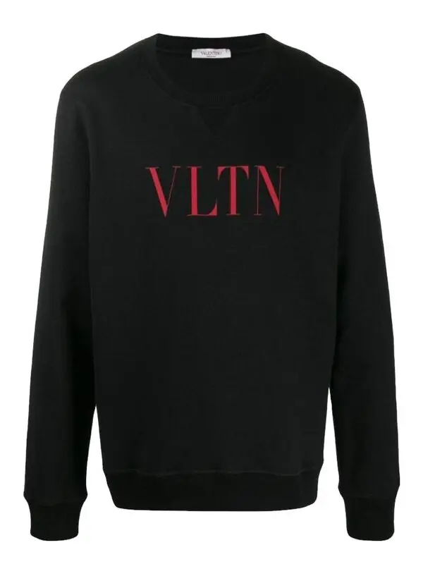 Valentino Garavani Vltn Logo Crewneck Sweatshirt - Black