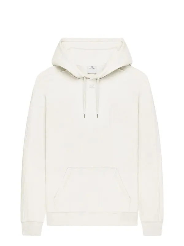 COURREGES Courrèges Oversized Hoodie With Embroidered Logo - White