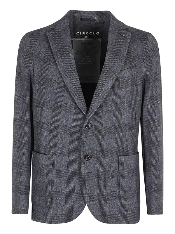 CIRCOLO 1901 Checked Blazer - Black