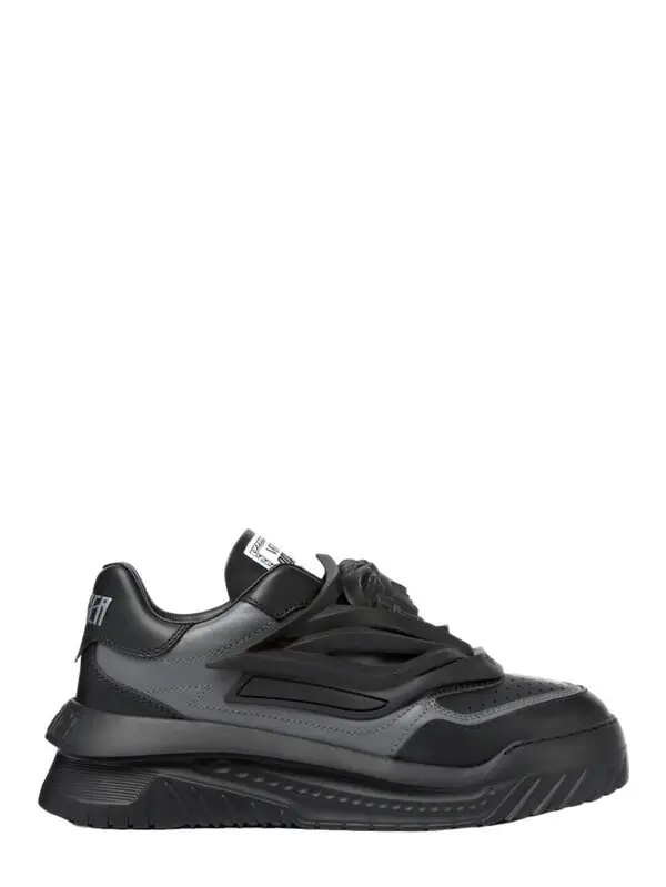 Versace Odissea Slip-on Sneakers With Medusa Motif - Black