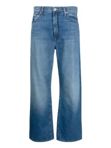MOTHER The Dodger Ankle Wide Leg Jeans - Blue