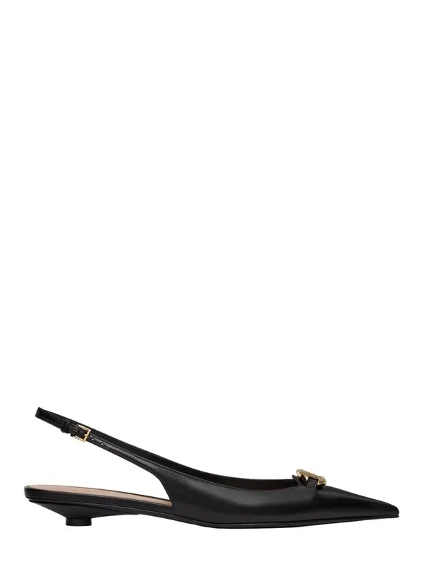 Valentino Garavani Vlogo Signature Slingback Pumps - Black