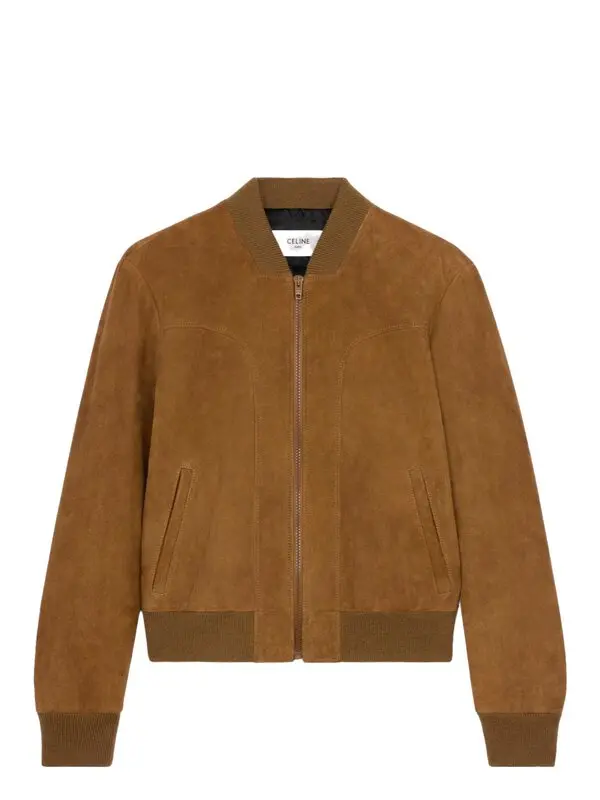 Celine Suede Boule Blouson Jacket - Smoke Color