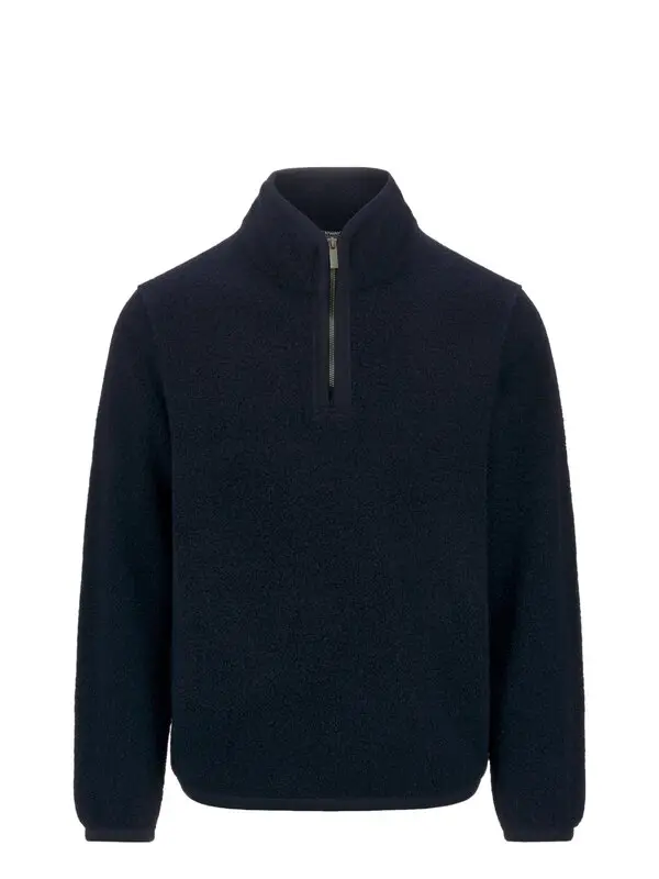 K-WAY Fleece Zip-up Sweatshirt With Side Pockets - Deep Blue