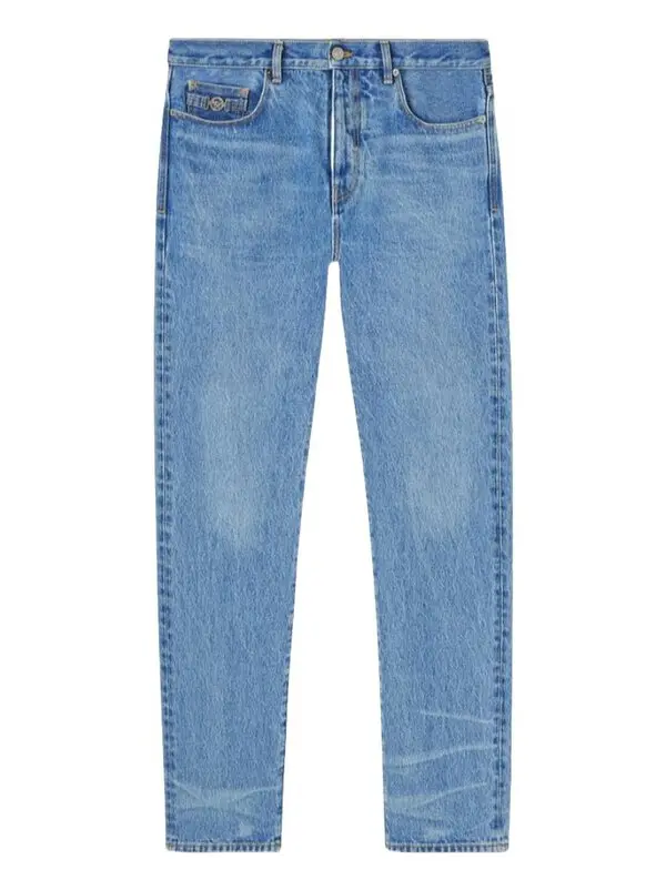 Versace Medusa Biggie Mid-rise Straight-leg Jeans - Blue