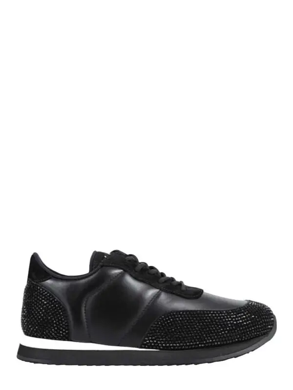 GIUSEPPE ZANOTTI Embellished Lace-up Sneakers - Black