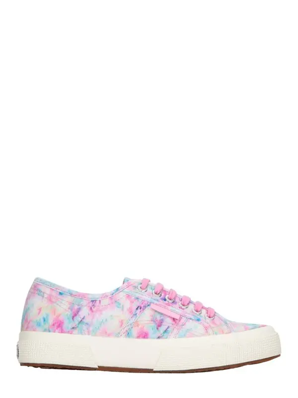 Superga Tie-dye Logo Tag Sneakers - White