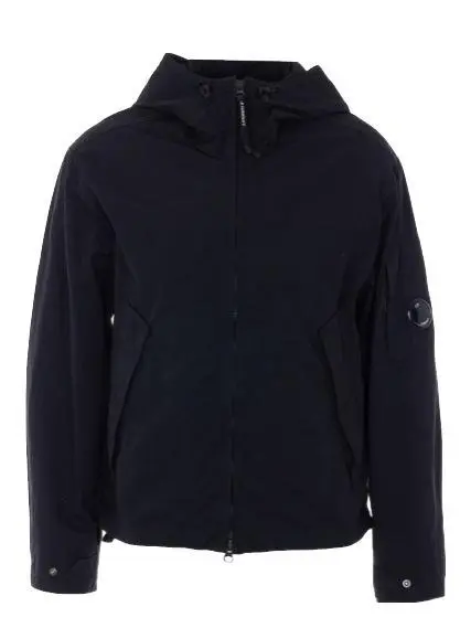 C.P. COMPANY Zip-up Hooded Jacket - Black