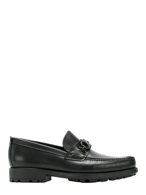 FERRAGAMO David Gancini Loafers - Black