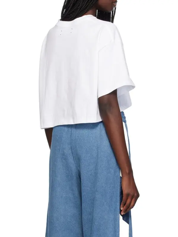 Amiri Arts District Crewneck Cropped T-shirt - White