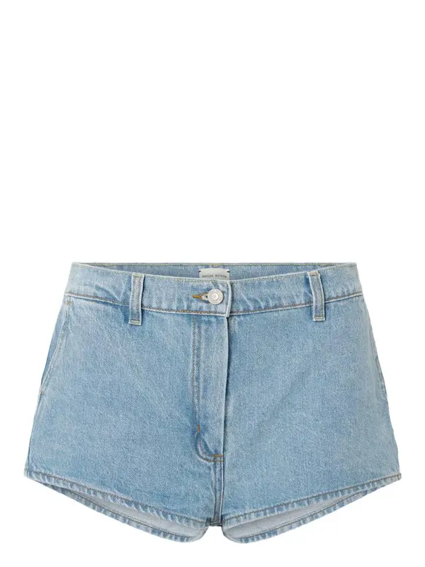 Magda Butrym High-waisted Denim Shorts - Blue