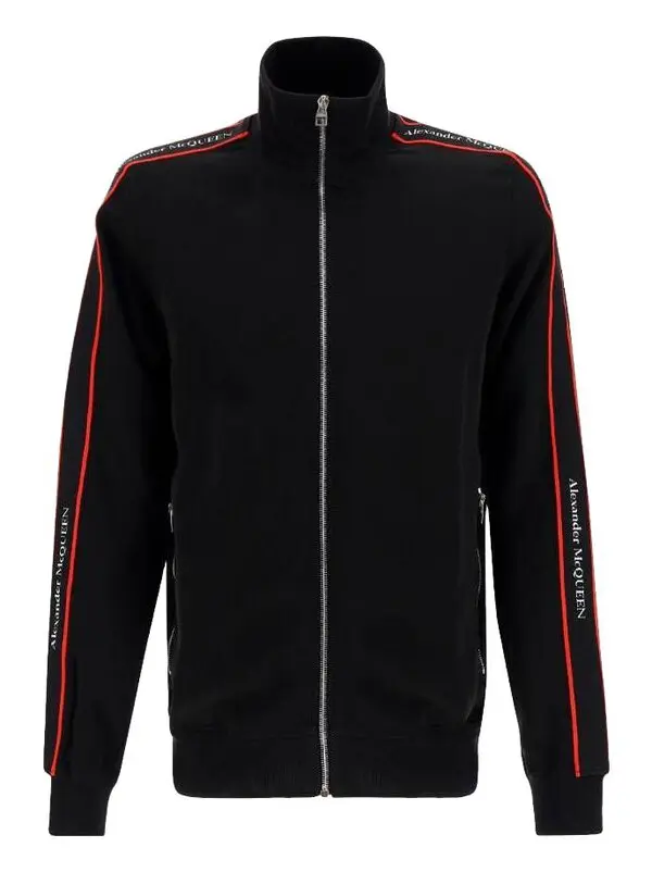 Alexander McQueen Logo Tape Track Jacket - Black