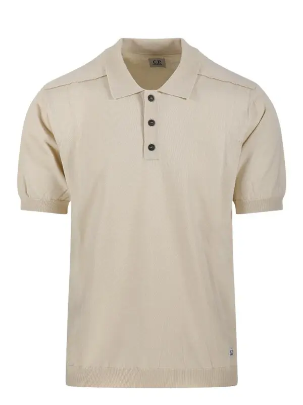 C.P. COMPANY Short-sleeve Polo Shirt - Nude