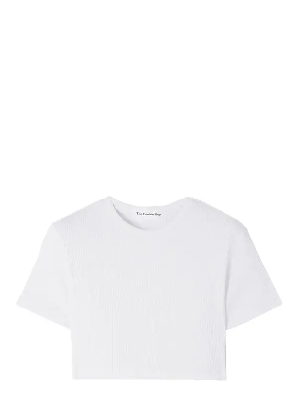 THE FRANKIE SHOP Nico Cropped T-shirt - White