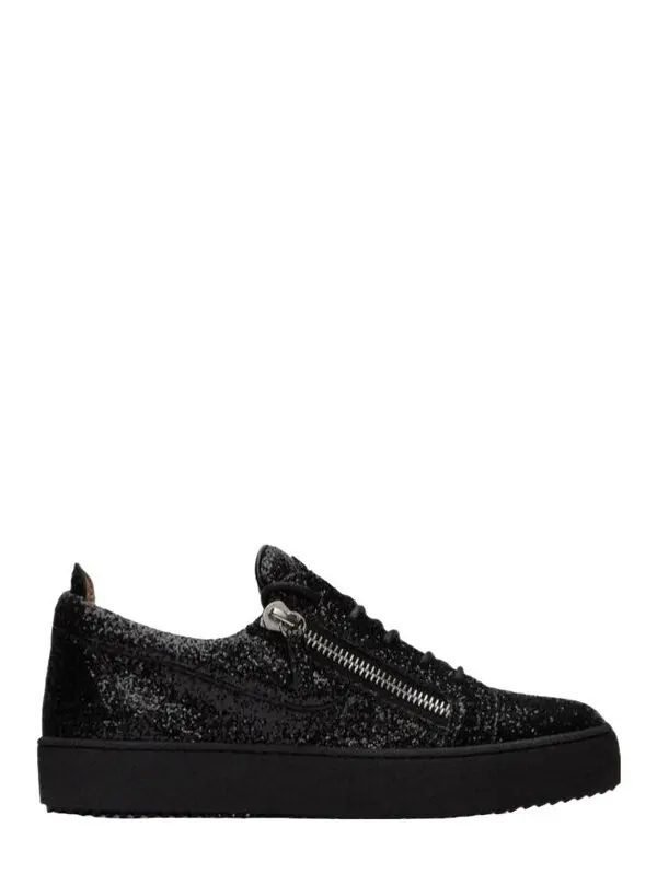 GIUSEPPE ZANOTTI Glitter Embellished Sneakers - Black