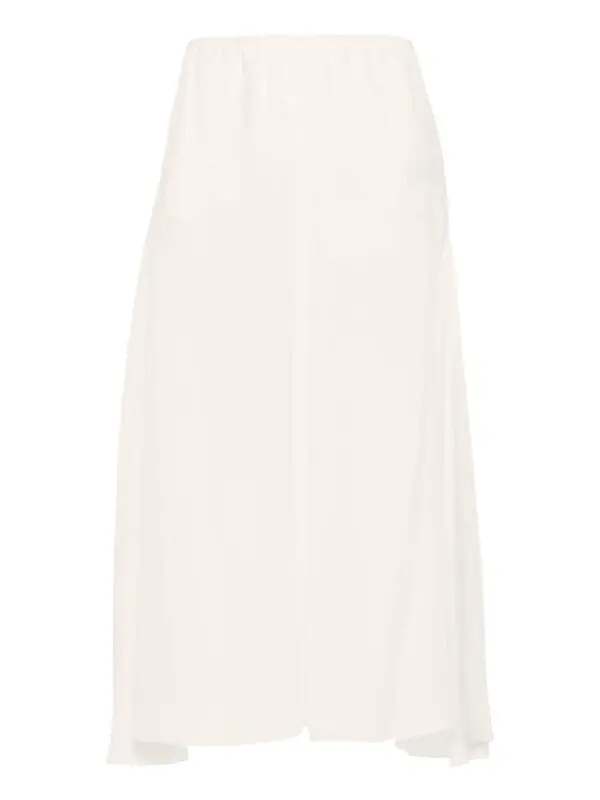 Chloé Georgette Cropped Trousers - White