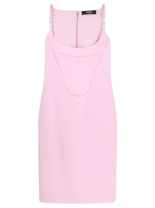 Versace Sleeveless Crepe Midi Dress - Pink