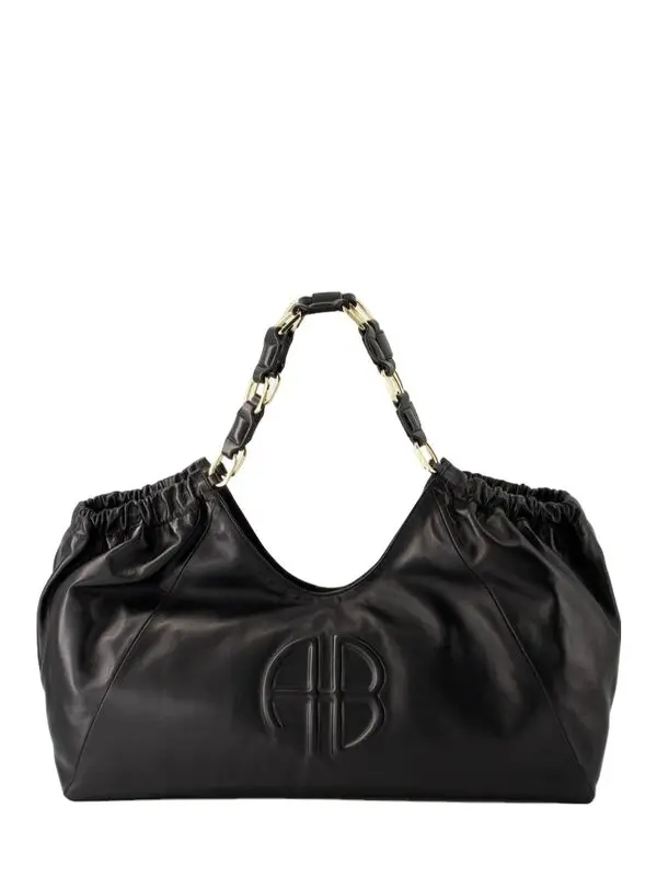 ANINE BING Kate Logo Embossed Tote Bag - Black