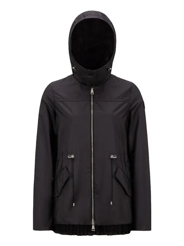 Moncler Baaba Parka Jacket With Removable Hood - Black