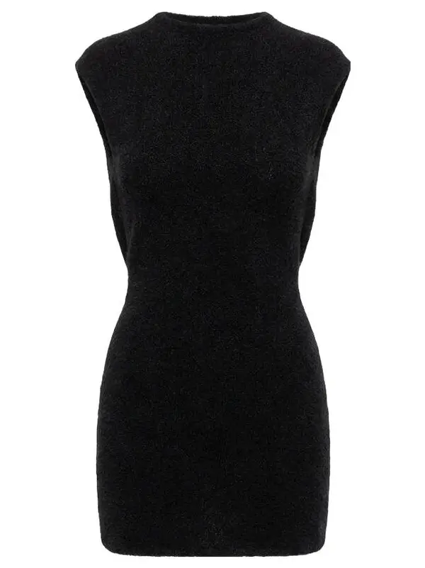 AYA MUSE Open Back Mini Dress - Black
