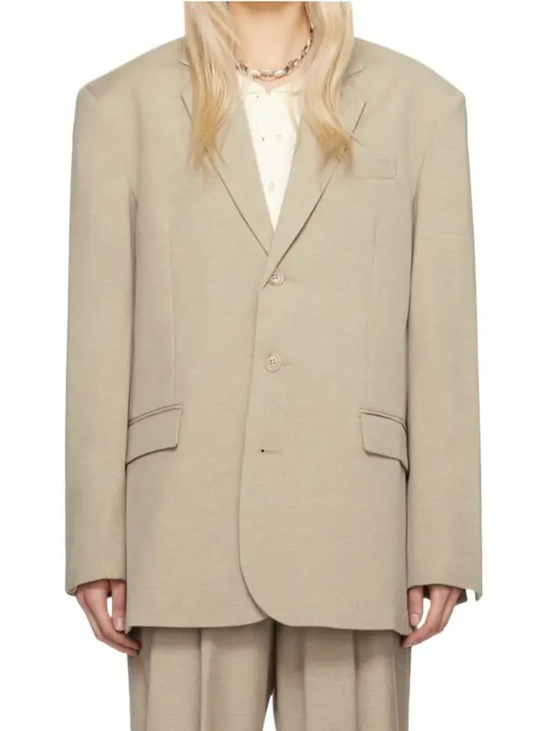 THE FRANKIE SHOP Gelso Blazer - Taupe Melange
