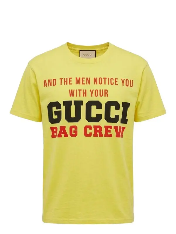 Gucci Logo Detail T-shirt - Yellow