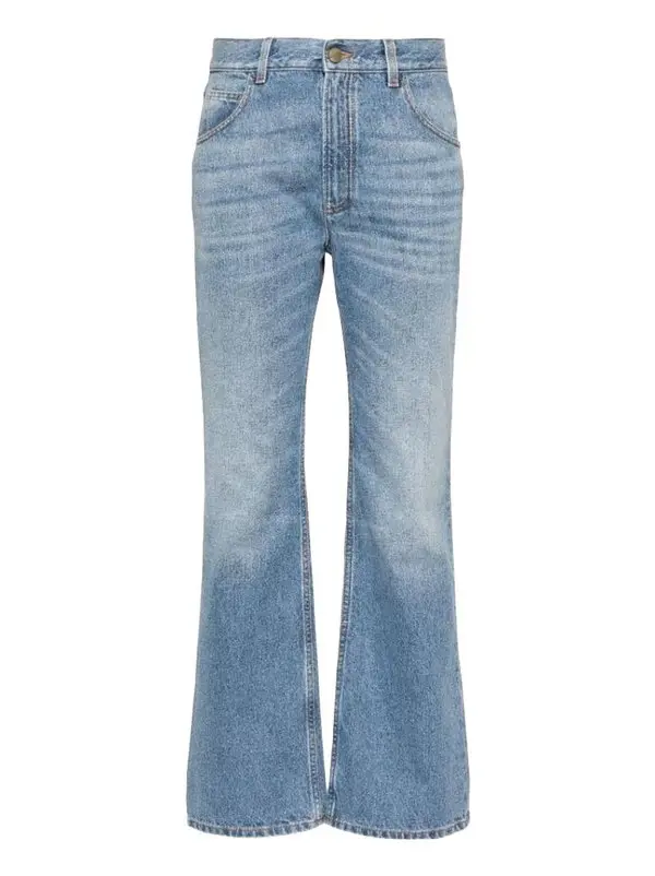 Chloé Cropped Bootcut Jeans - Blue