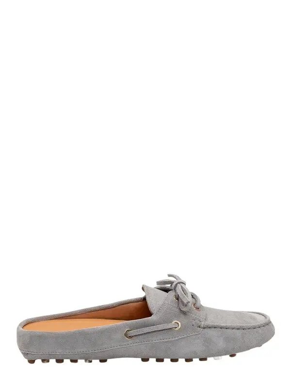 TOD'S Glove Gommino Lace-up Mules - Gray