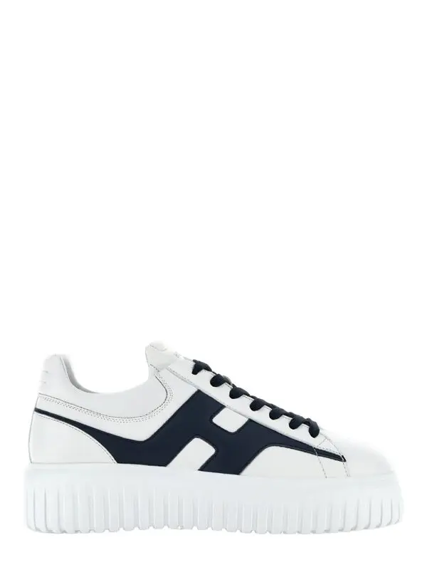 Hogan H-stripes Leather Sneakers - White