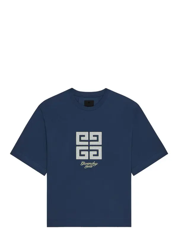 Givenchy 4g T-shirt In Cotton - Medium Blue