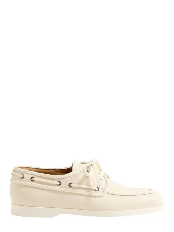 Valentino Garavani Palm Avenue Boat Shoes - Ivory White