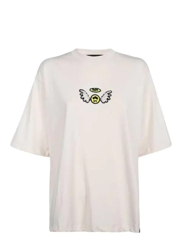 BARROW Angel Appliqué T-shirt - White