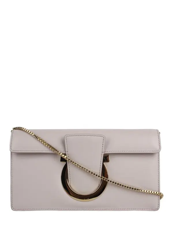 FERRAGAMO Gancini Shoulder Bag - Gray