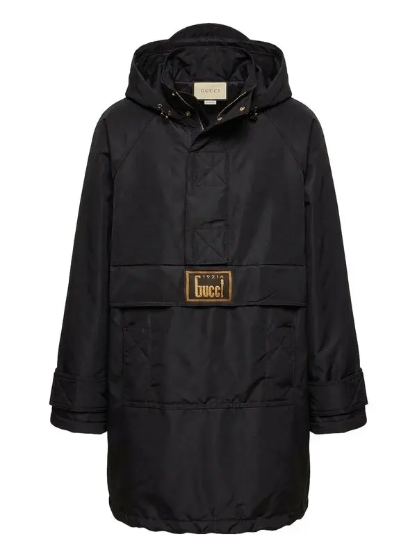 Gucci Glitter Logo Hooded Jacket - Black